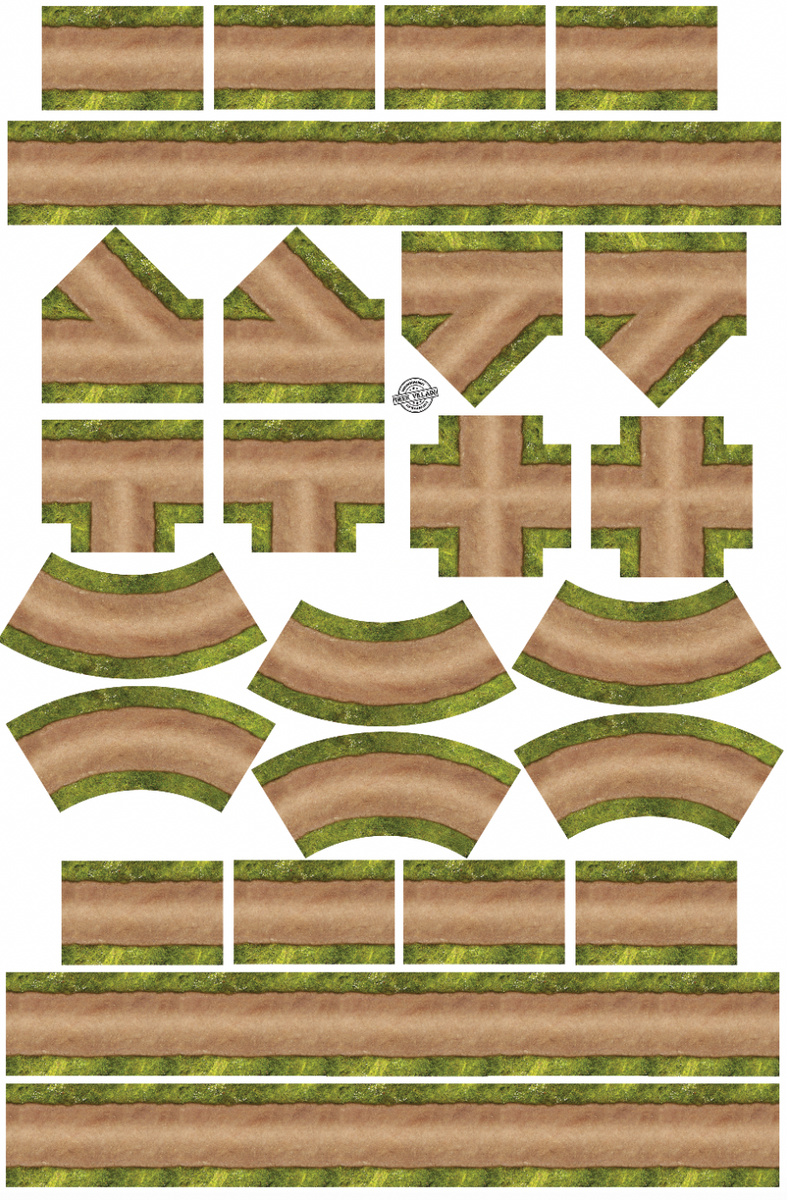 Self-Cut out terrain | 6x4 | Geek Villain