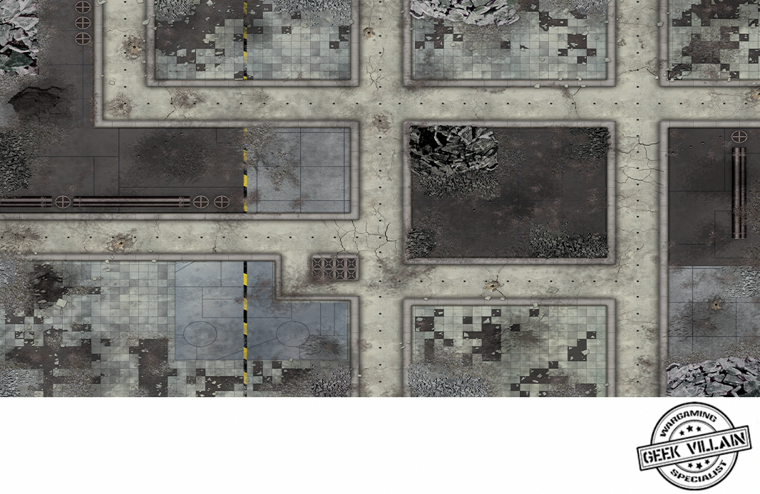 Wargaming Mat | 6x4 | Battlemat Futuristic City | Geek Villain